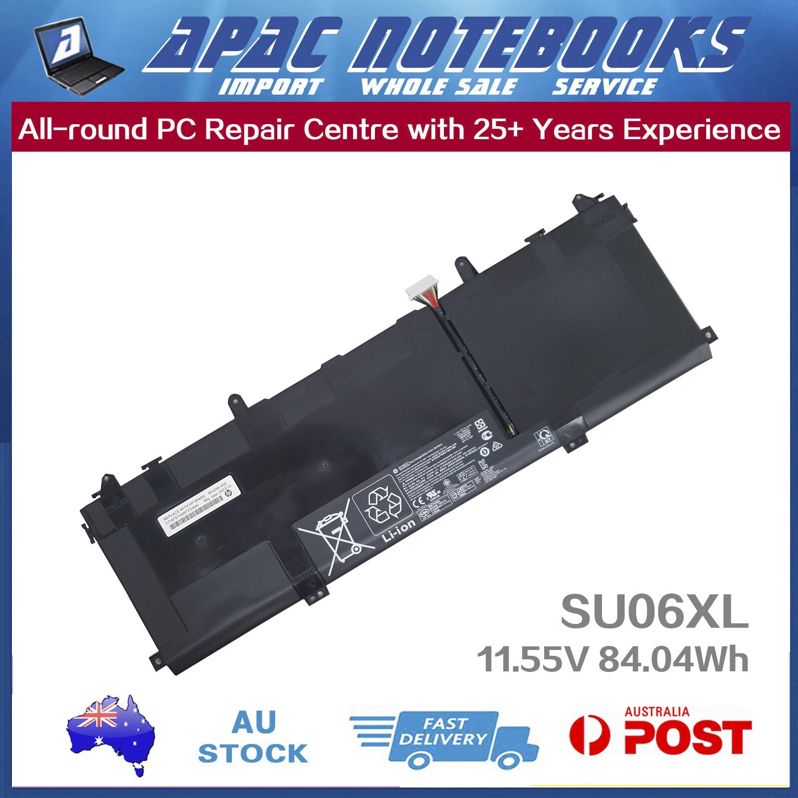 Genuine SU06XL Battery HP Spectre x360 15-df 15-df0010tx 15-df1022tx 1 ...