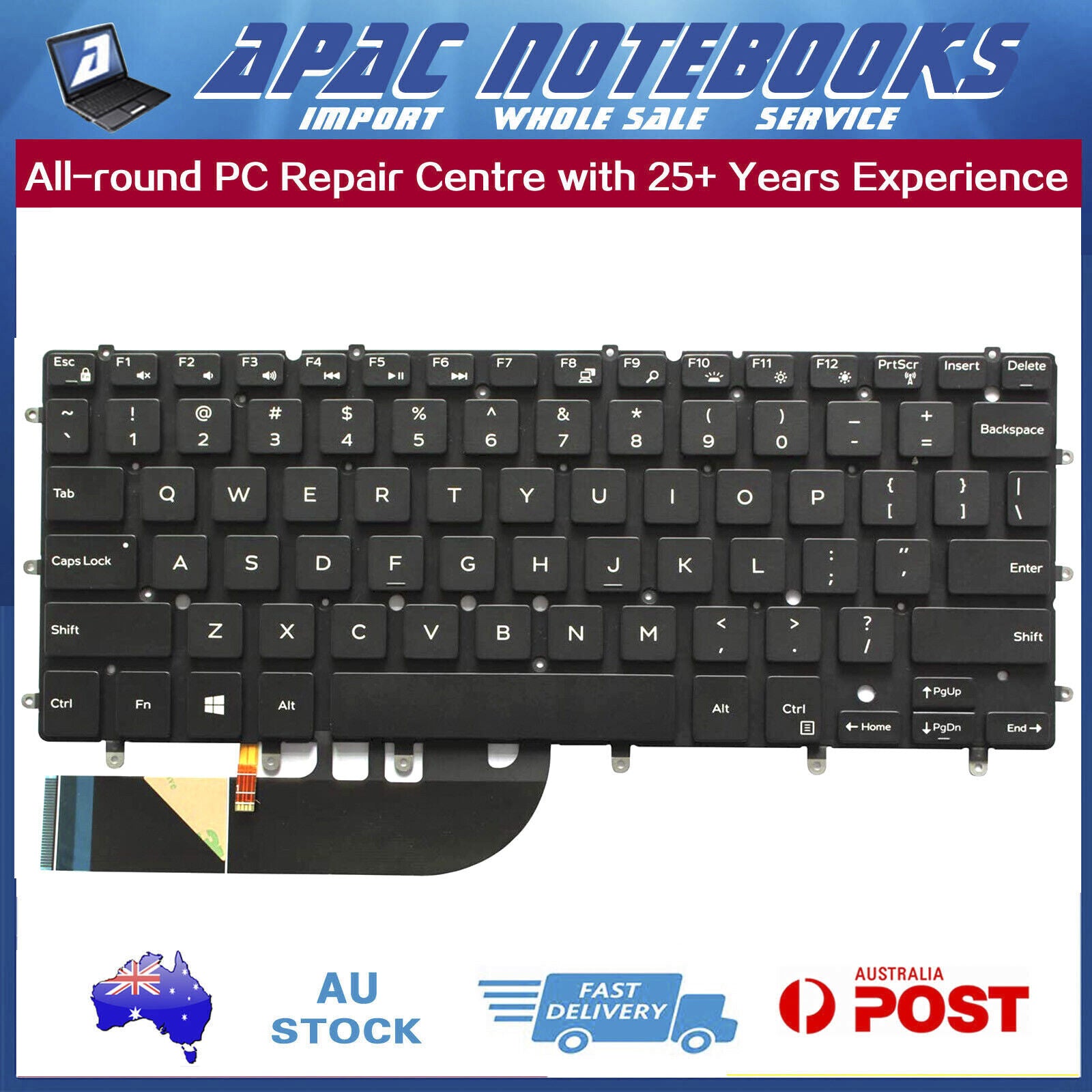 Genuine Backlit Keyboard for DELL XPS 13 9343 9350 9360 DKDXH NSK-LS0B ...