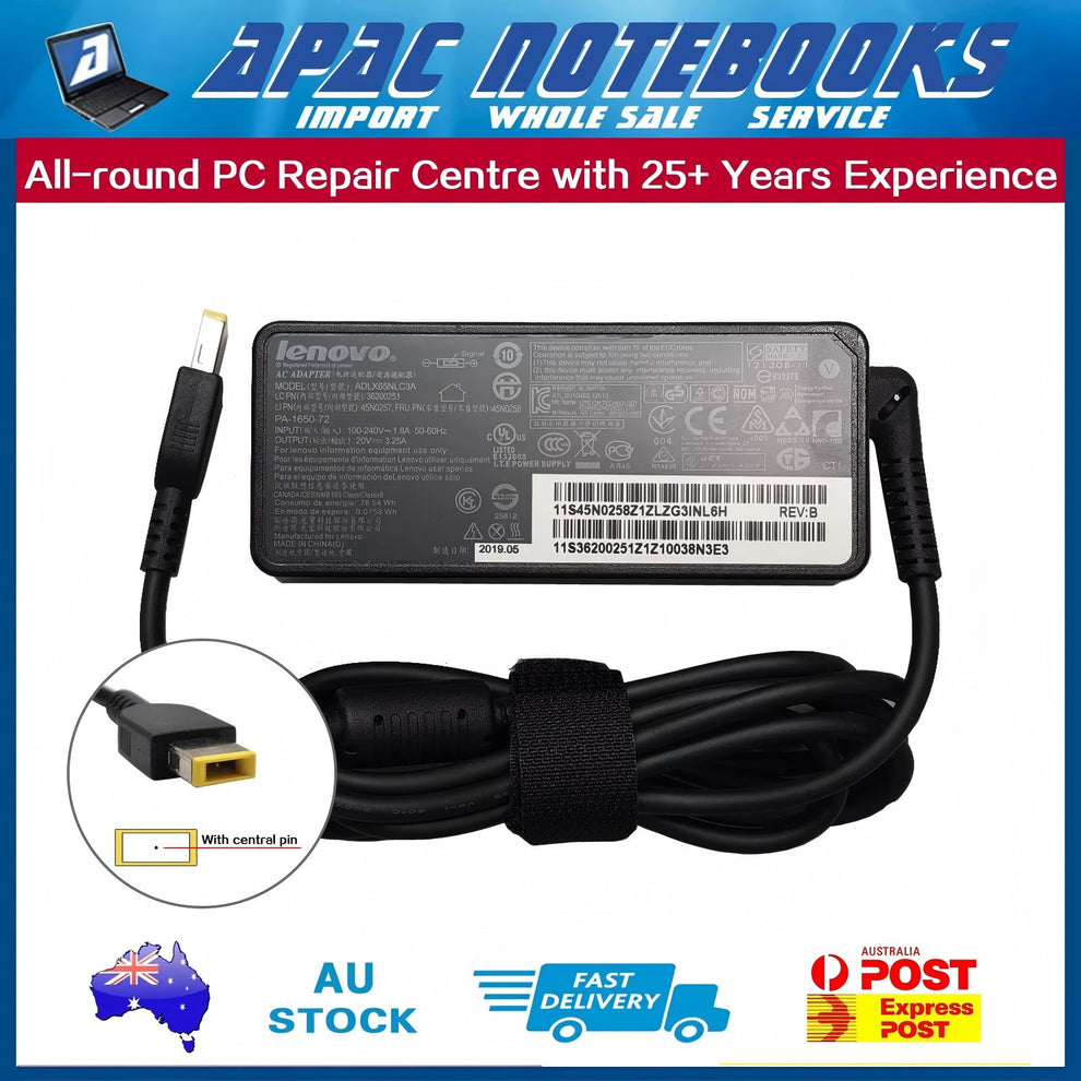 Genuine 65W AC Adapter Charger Lenovo ThinkPad YOGA 11e & 2nd 3rd 4th ...