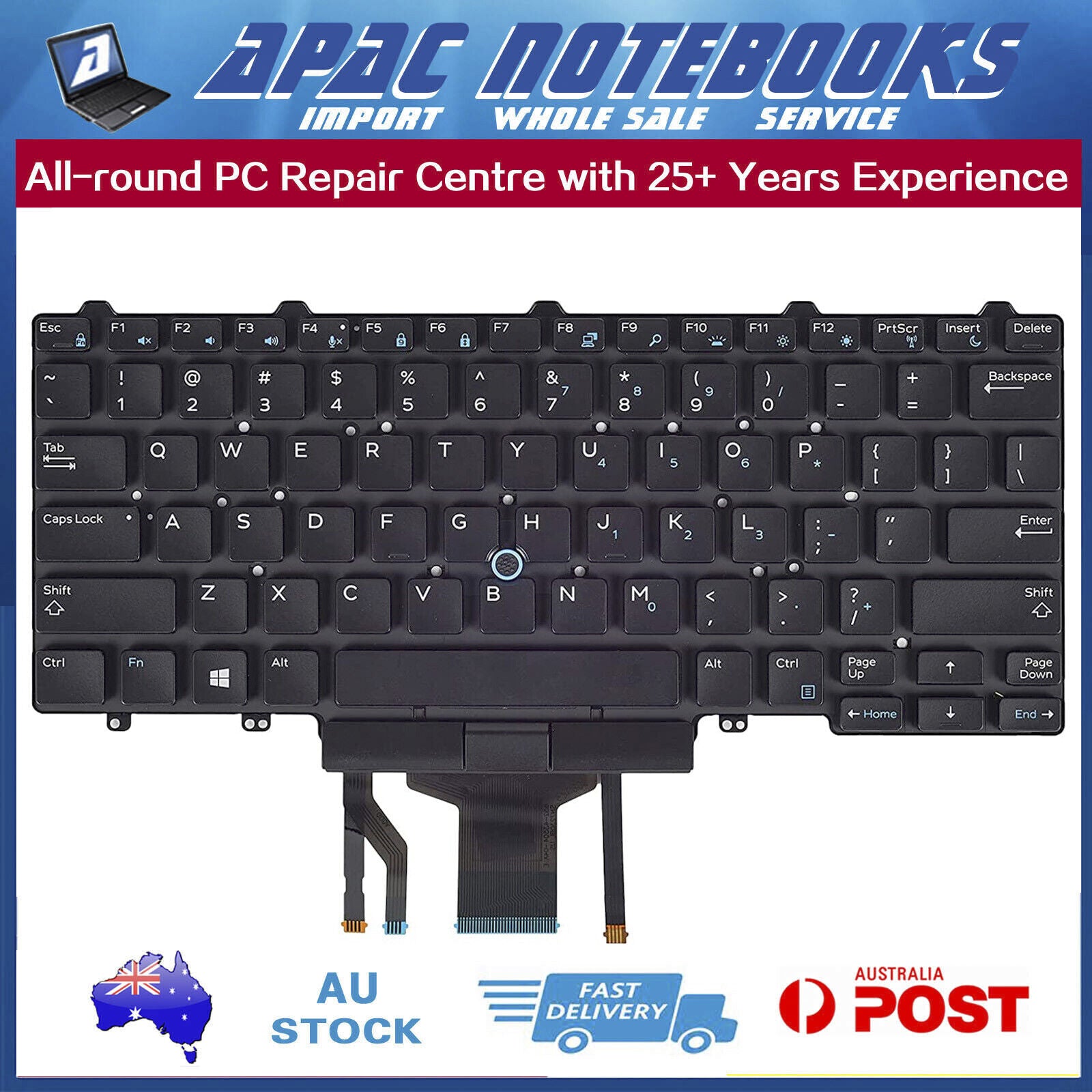Genuine Keyboard Backlit for DELL LATITUDE E5450 E5470 E5480 – APAC ...