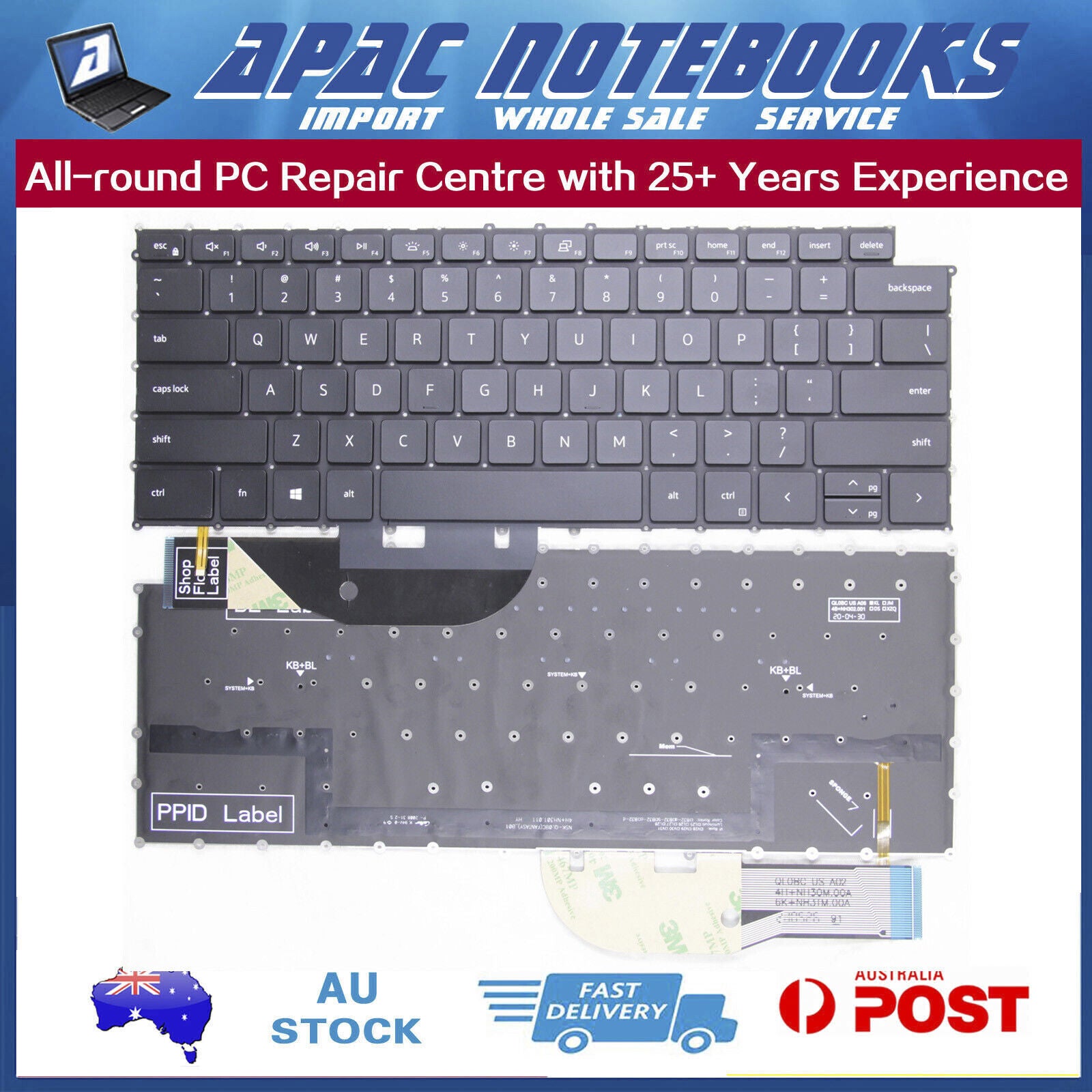 Genuine Keyboard with backlit for DELL Precision 5550 5560 5750 5760 ...