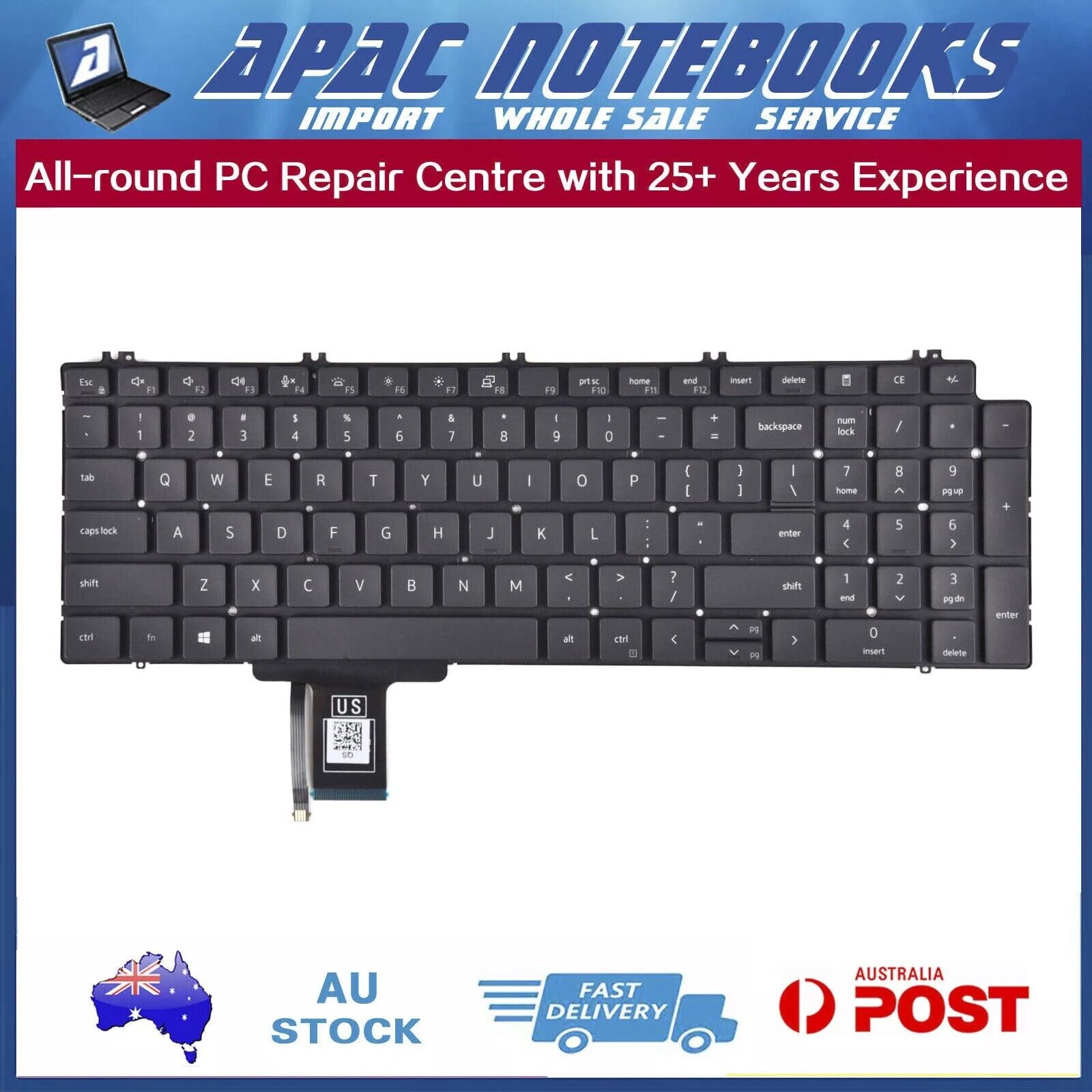 Genuine Keyboard For Dell Precision 7750 7550 7760 7560 Series 0713DM ...